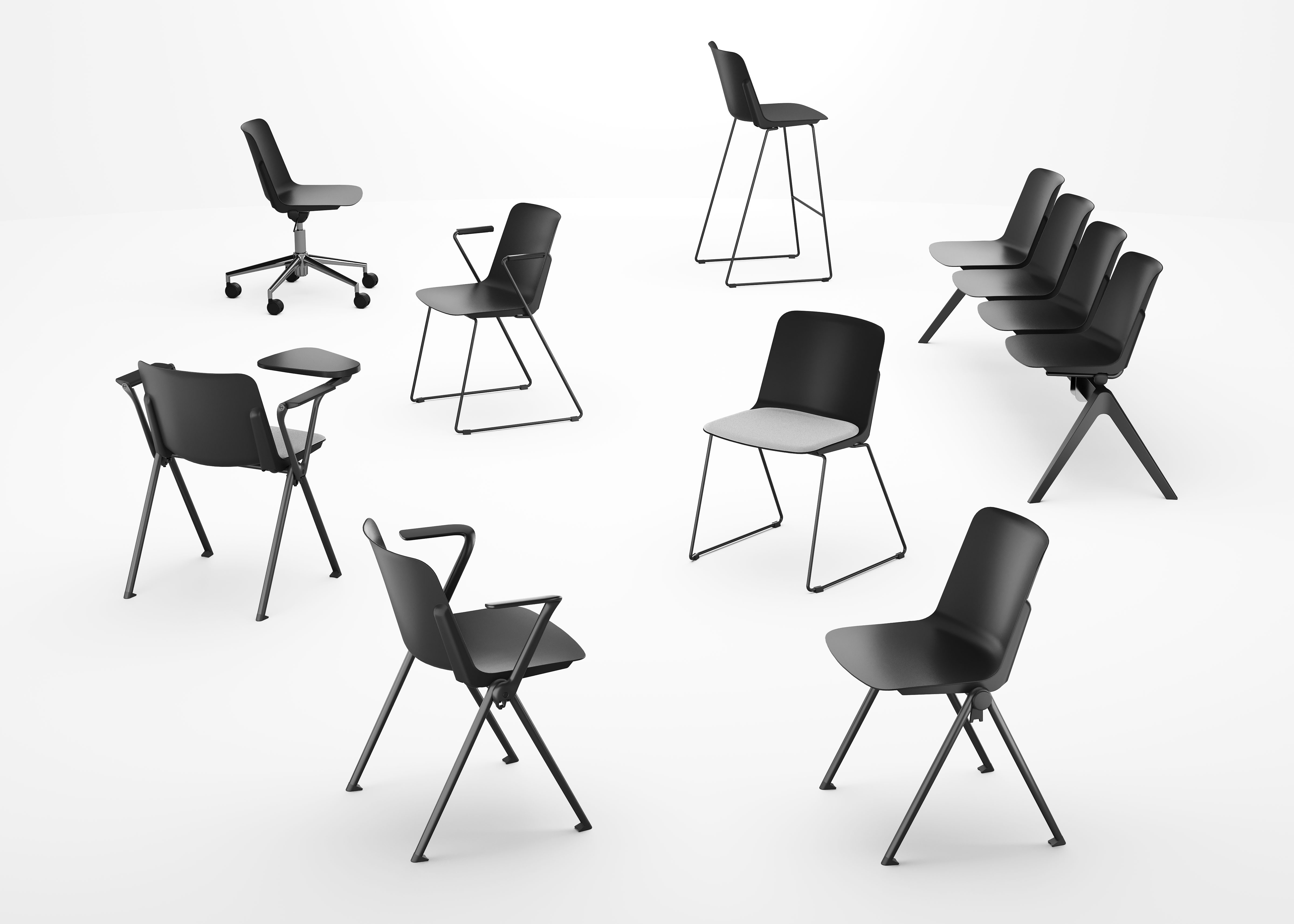 CERANTOLA: Office and Waiting Chairs, Seating Components